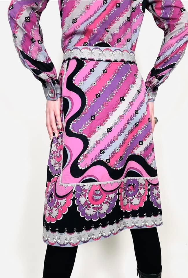 Vintage 60s Label Iconic Emilio Pucci 2pc Skirt Set - Etsy