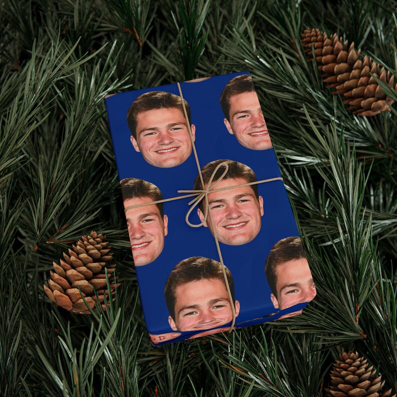 Drake Maye New England Patriots Blue Fun Wrapping Paper - Etsy