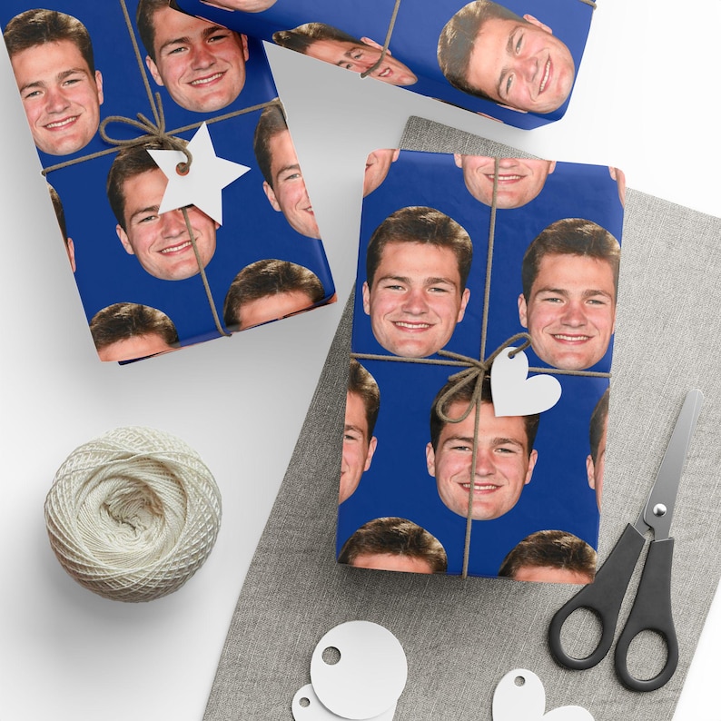 Drake Maye New England Patriots Blue Fun Wrapping Paper - Etsy