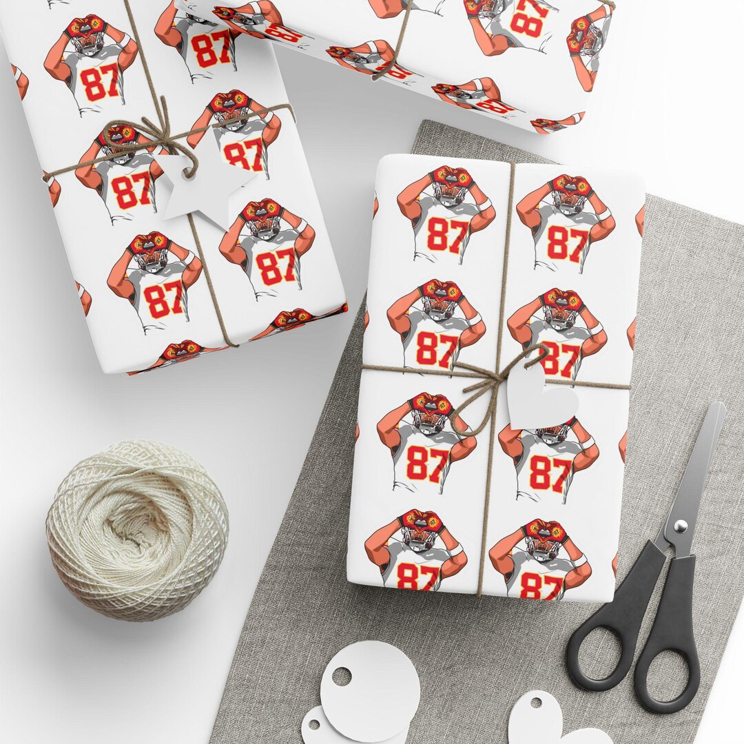 Travis Kelce Heart Hands White Wrapping Papers Kansas Chiefs - Etsy