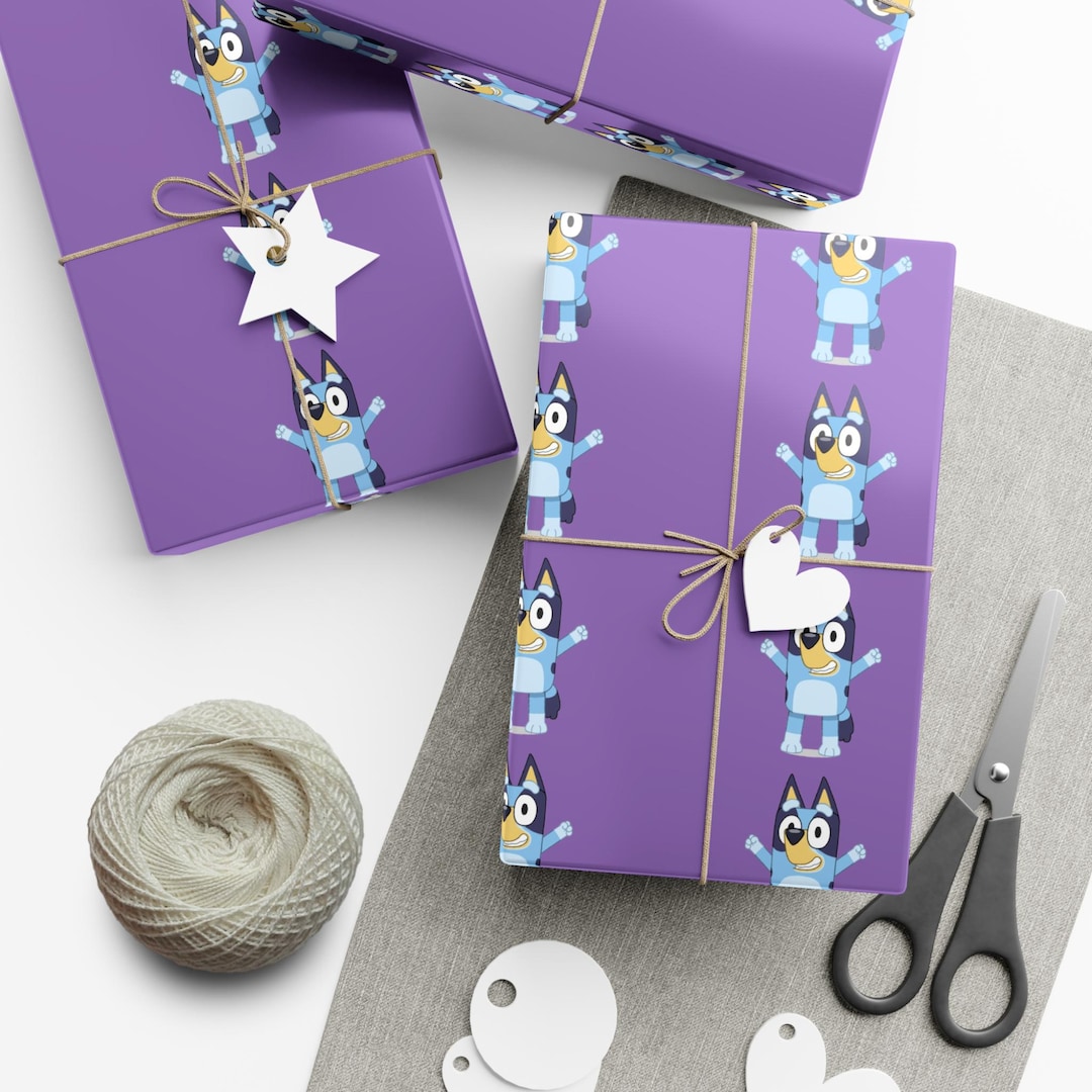 Bluey Purple Gift Wrap Papers - Etsy