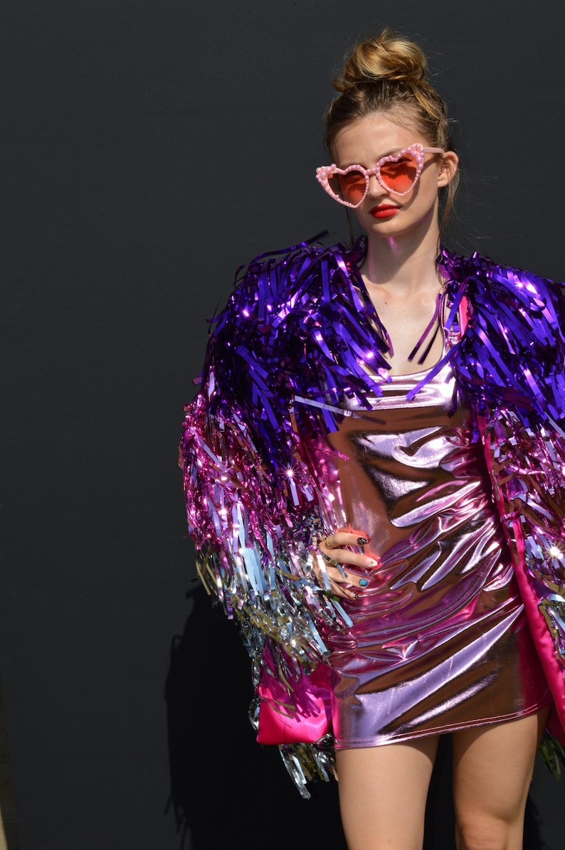 Tinsel Fringe FAB Jacket // Mid-length // Sparkle Jackets ...