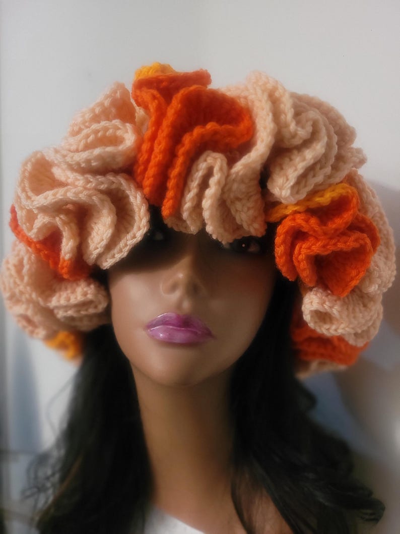 Creamsicle Deluxe Ruffle Hat - Etsy