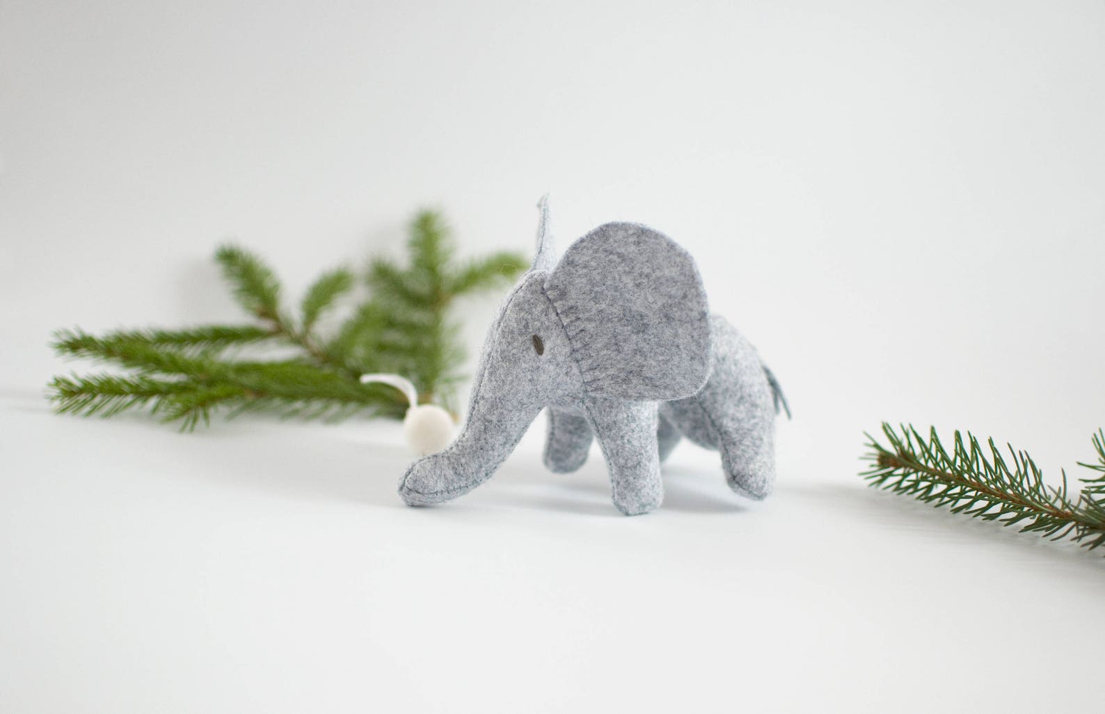 Elephant Christmas Ornament, Elephant Gift, Christmas Decoration, Felt ...