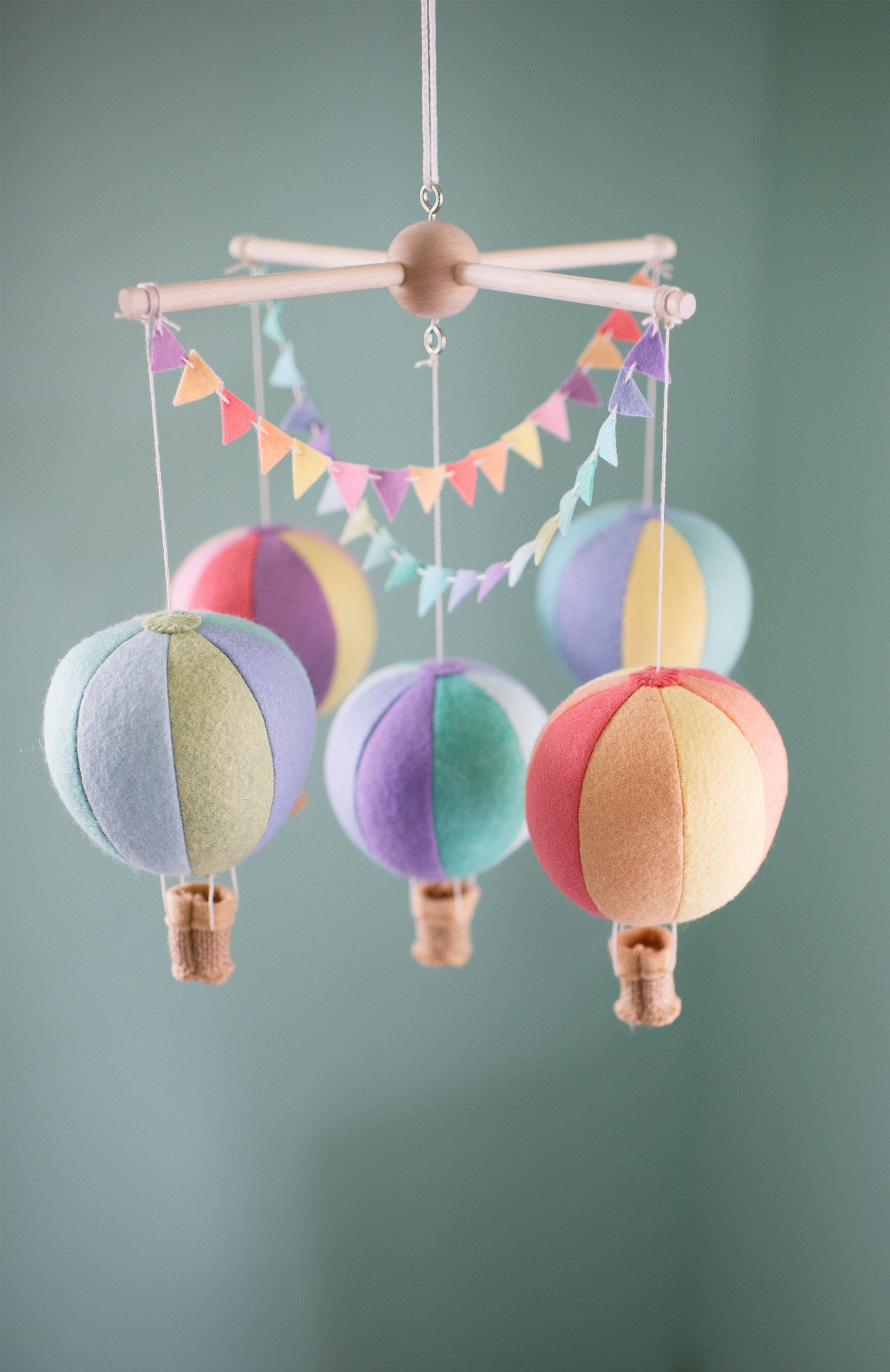 Hot Air Balloon Baby Crib Mobile Balloon Nursery Travel | Etsy