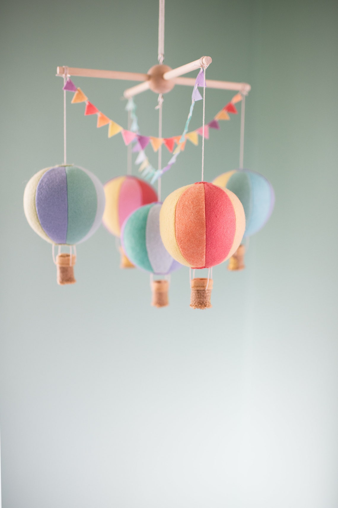 Hot Air Balloon baby crib mobile balloon nursery travel | Etsy