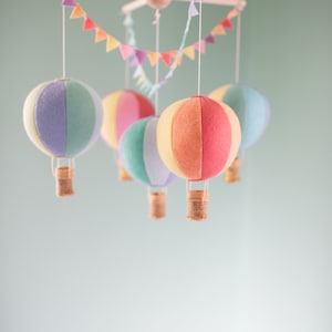 Hot Air Balloon Baby Crib Mobile, Balloon Nursery, Travel Theme Nursery ...