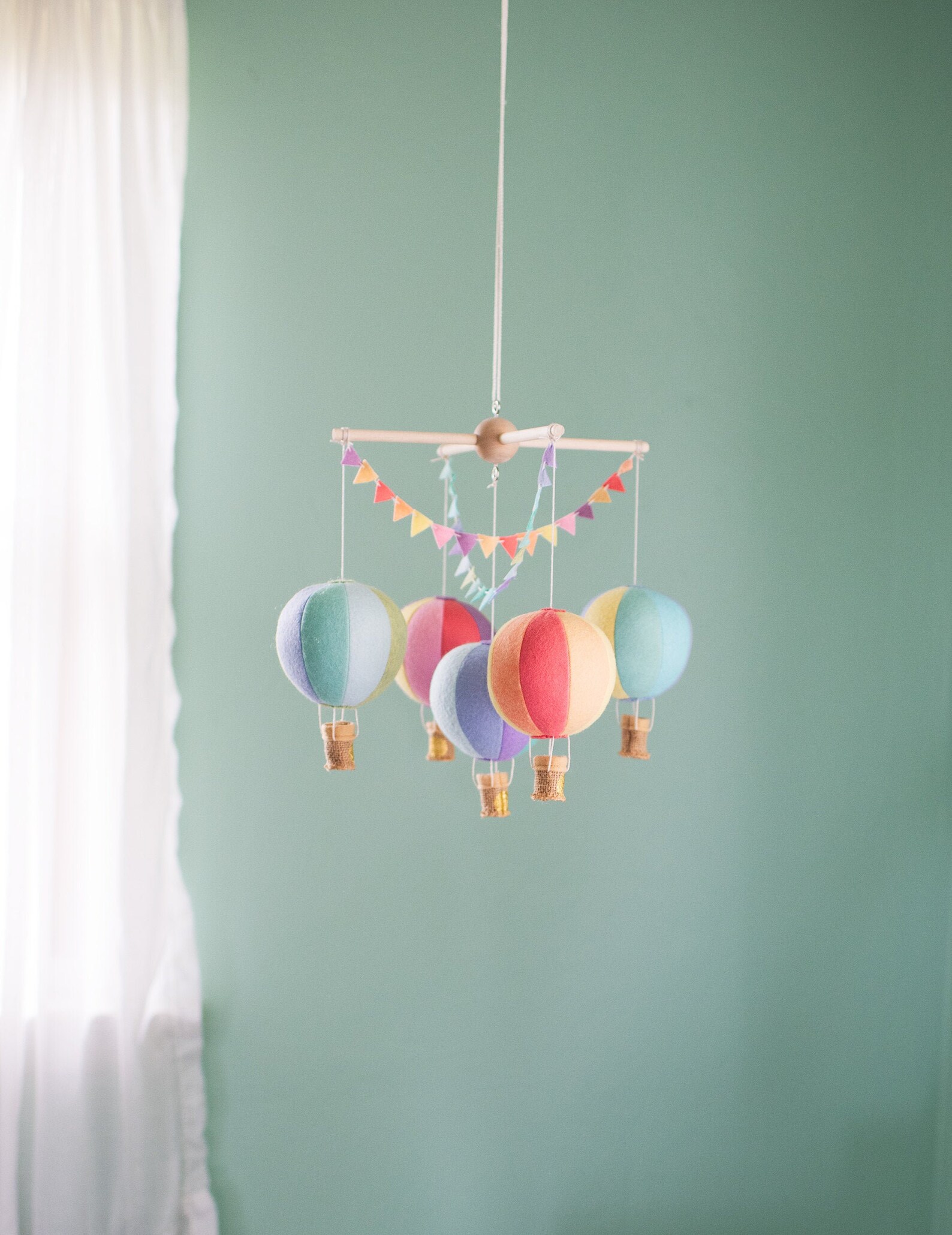 Hot Air Balloon Baby Crib Mobile Balloon Nursery Travel - Etsy