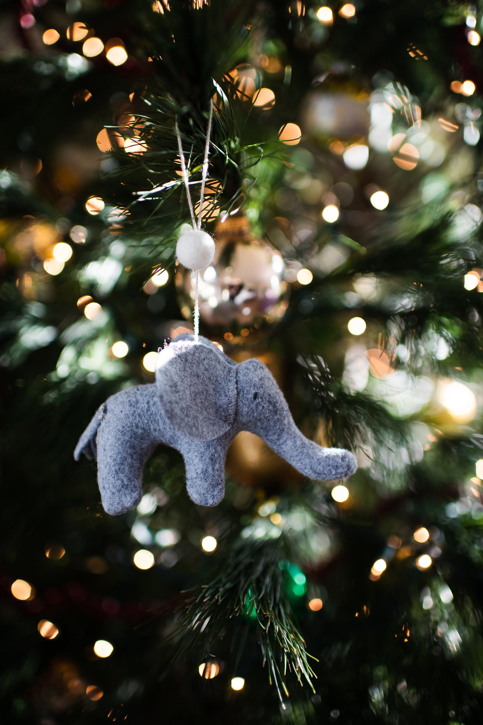 Elephant Christmas Ornament, Elephant Gift, Christmas Decoration, Felt ...