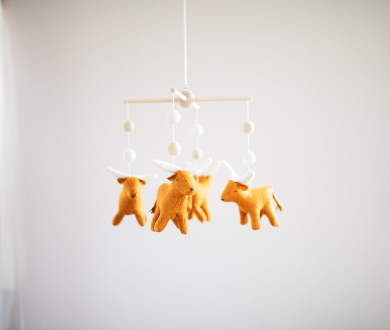 Longhorns mobile cowboy mobile longhorn baby mobile natural | Etsy