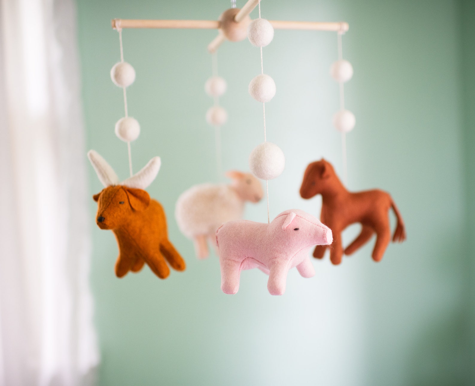 Farm Animals Mobile Sheep Nursery Horse Mobile Pig Mobile - Etsy