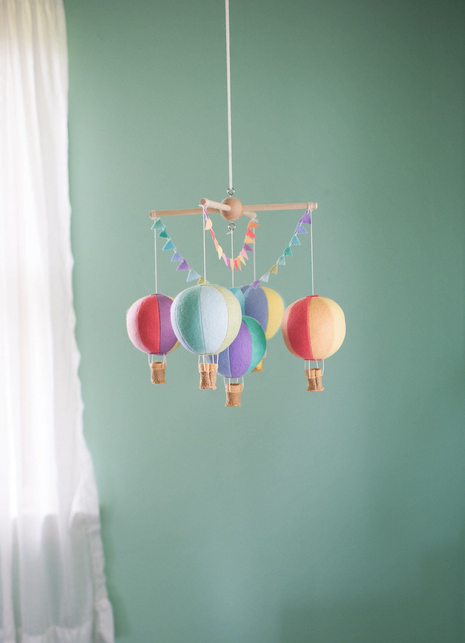 Hot Air Balloon Baby Crib Mobile Balloon Nursery Travel | Etsy