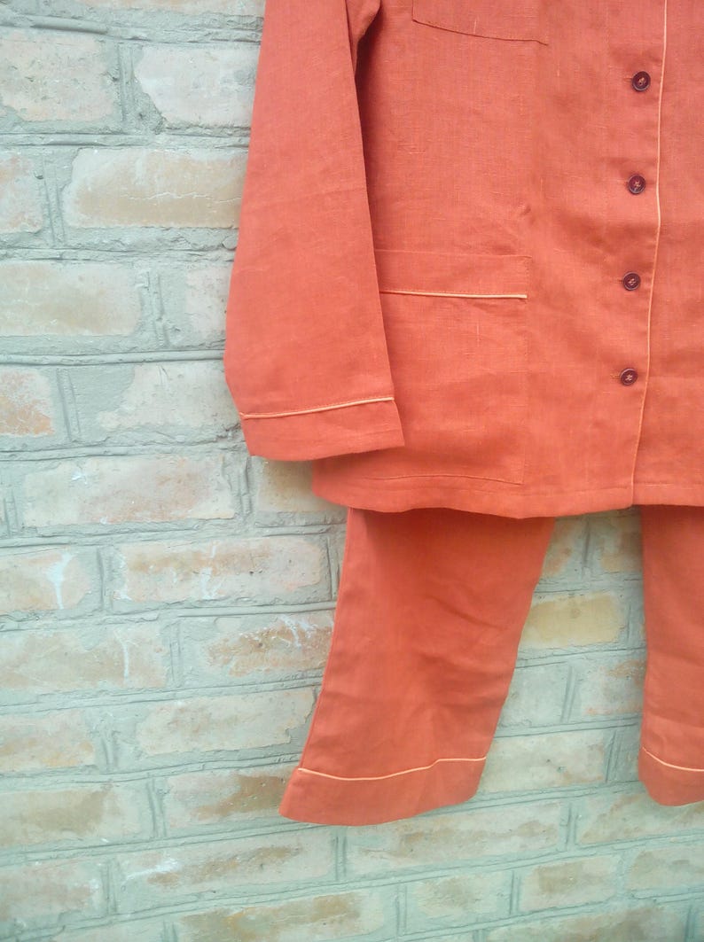 Linen Pajama Sleepwear Woman night suit Linen Pyjamas Pants | Etsy