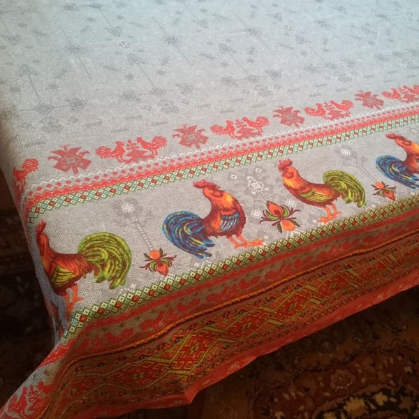 Rooster Table Cloth - Etsy