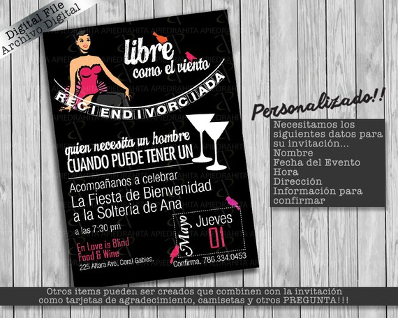 Plantillas De Invitaciones Para Fiestas De Divorcio Plantilla De