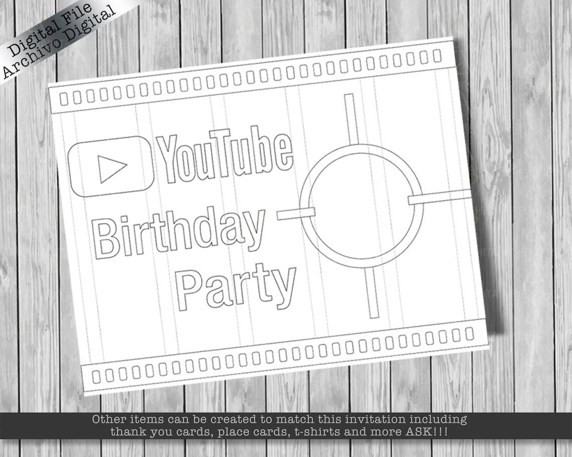 Printable Pages Youtube Video - Etsy Norway