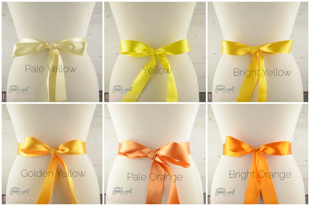 High Quality Red Orange Yellow Satin Bridal Sashes - Etsy UK