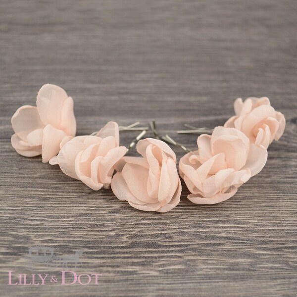 Pink Hair Flower - Etsy