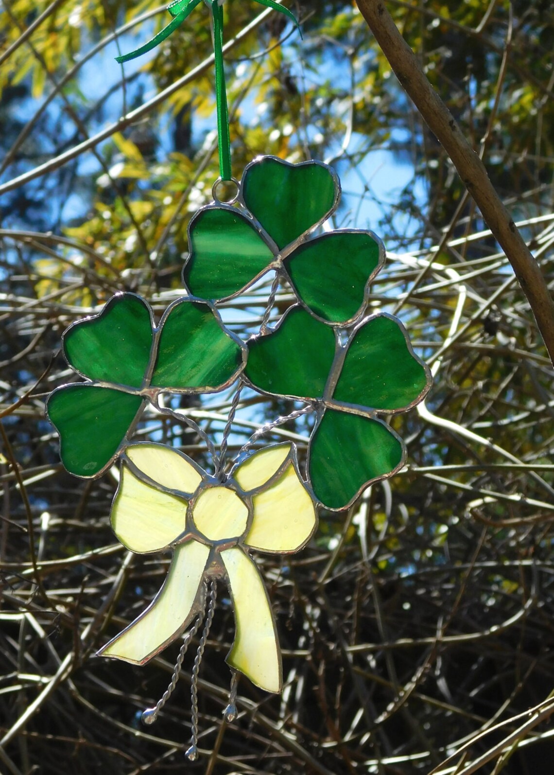 Stained Glass Shamrock "luck of the Irish Bouquet", Suncatcher ...