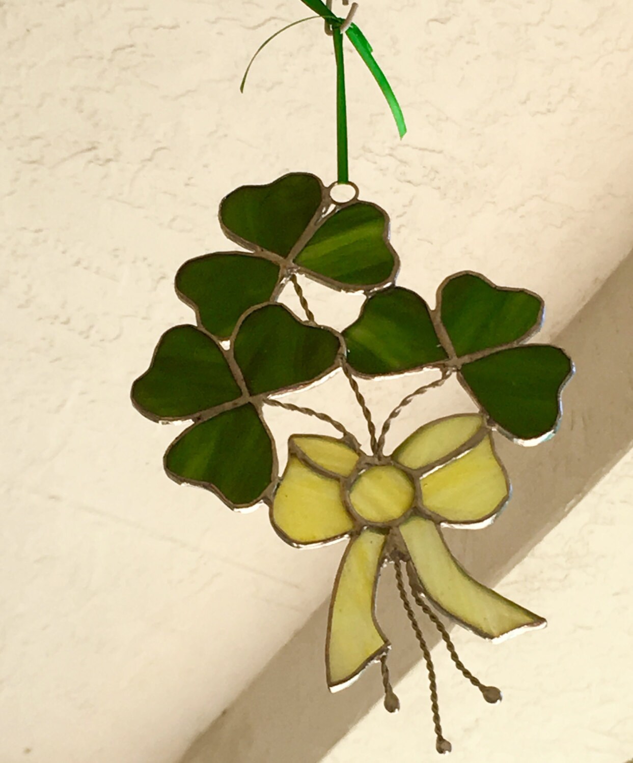 Stained Glass Shamrock "luck of the Irish Bouquet", Suncatcher ...