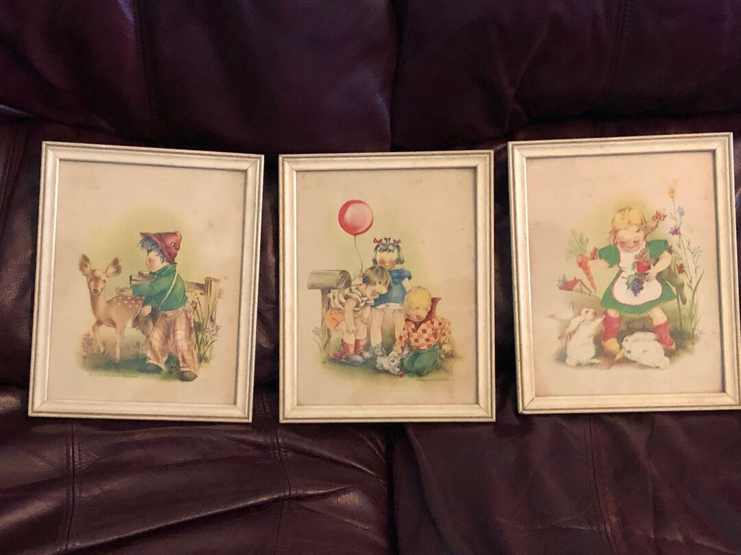 1940's Set of 3 Nursery Prints - Marion Bradford Burgess Prints - Henry ...