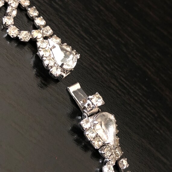 Kramer Jewelry Set - Silver and Rhinestones Necklace … - Gem