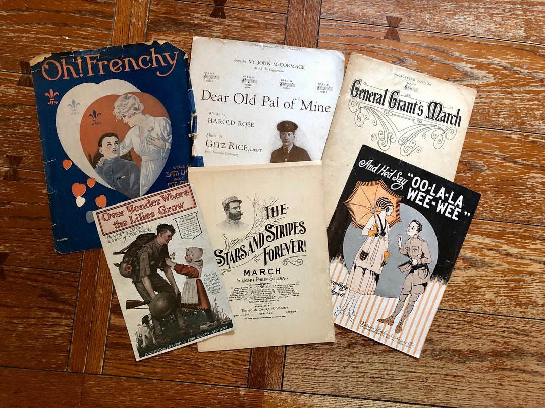 Patriotic and WW1 Era Sheet Music 1897 to 1919 Norman Rockwell Cover ...