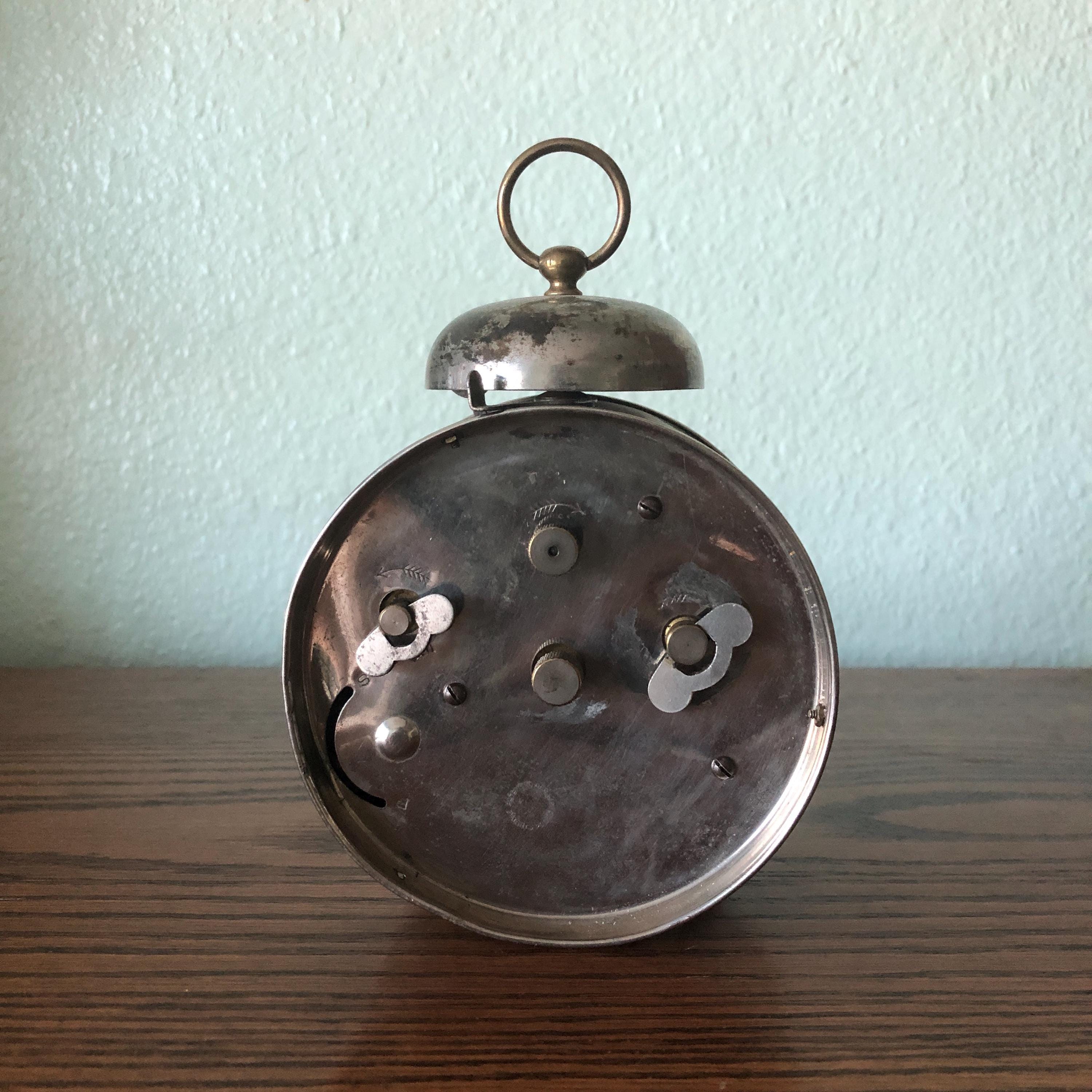 1920's Eko Alarm Clock - Working - Top Bell Wind up - Silver Tone ...