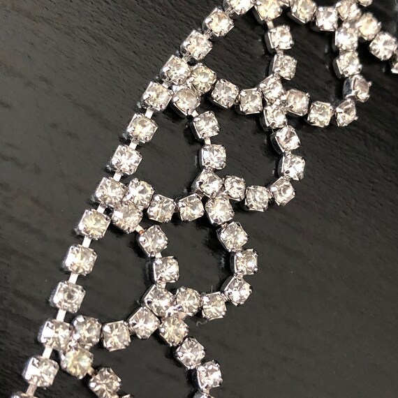 Kramer Jewelry Set - Silver and Rhinestones Necklace … - Gem