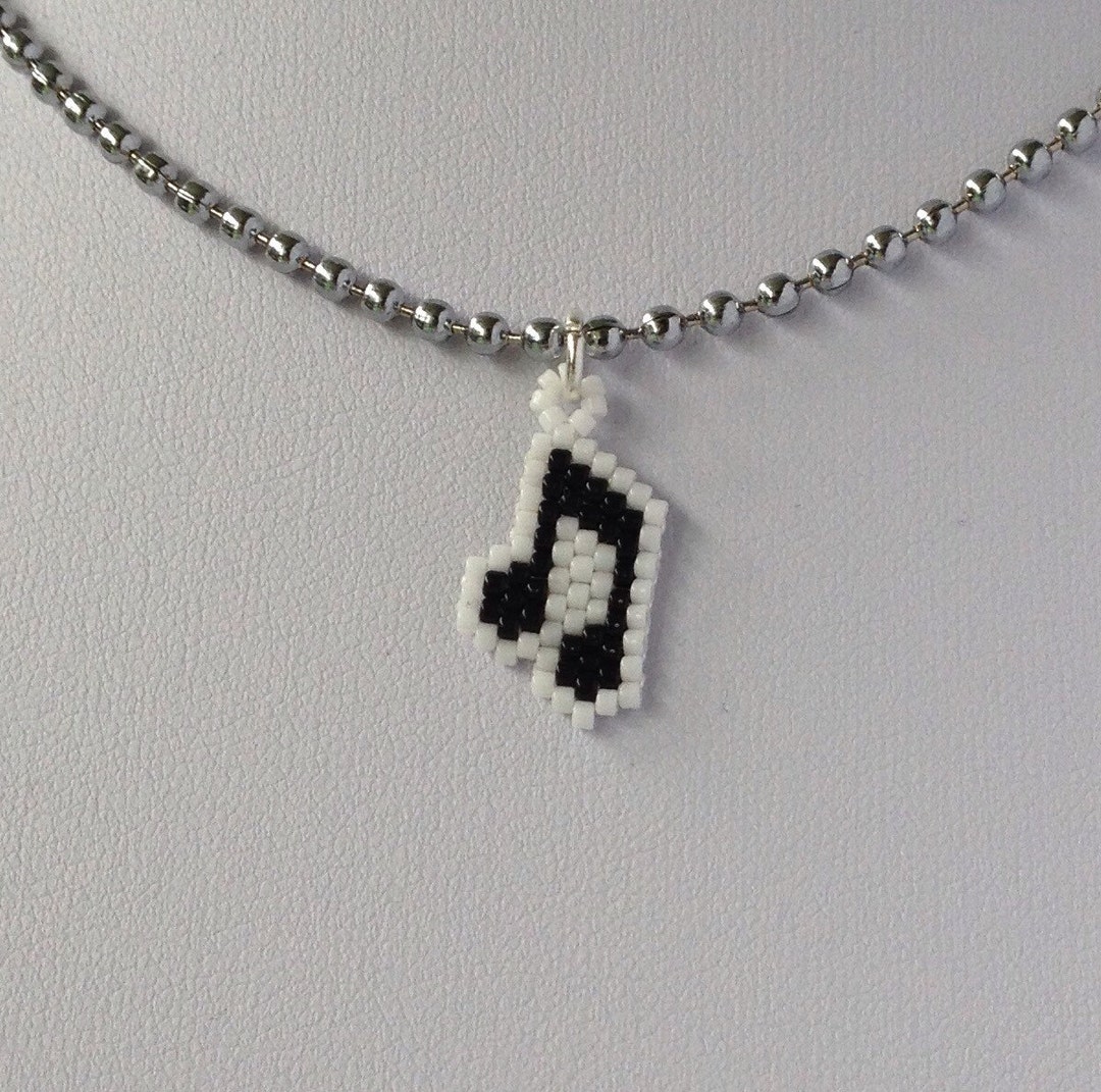 Musical Note Necklace Music Choker Beaded Jewellery Bead - Etsy