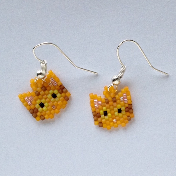 Cat Beaded Earrings - Etsy