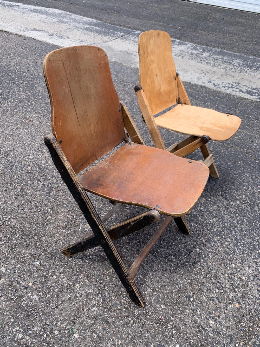 Vintage WW2 1940s US Army American Seating Company Wooden Folding ...