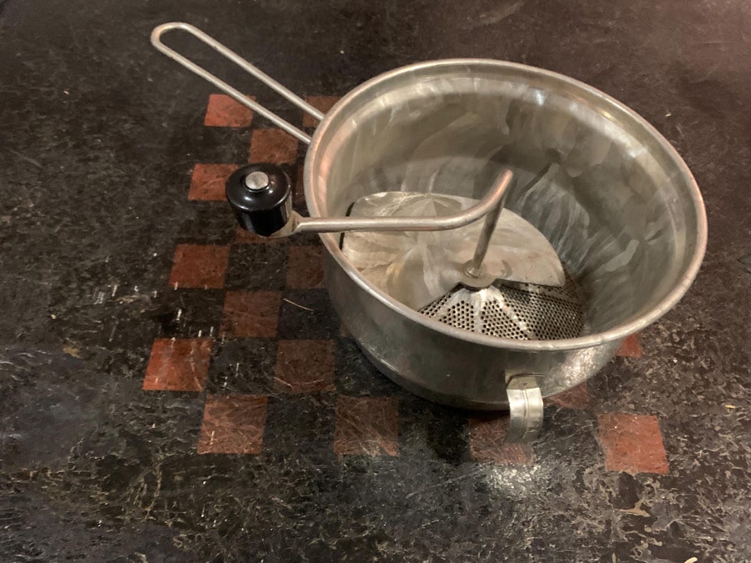 Vintage Foley No 101 Food Mill 7" 2 Qt Stainless Steel Masher Ricer ...