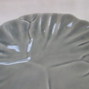 Vintage Cemar California Art Pottery Gray Lettuce Leaf Dinner Plate 627 ...