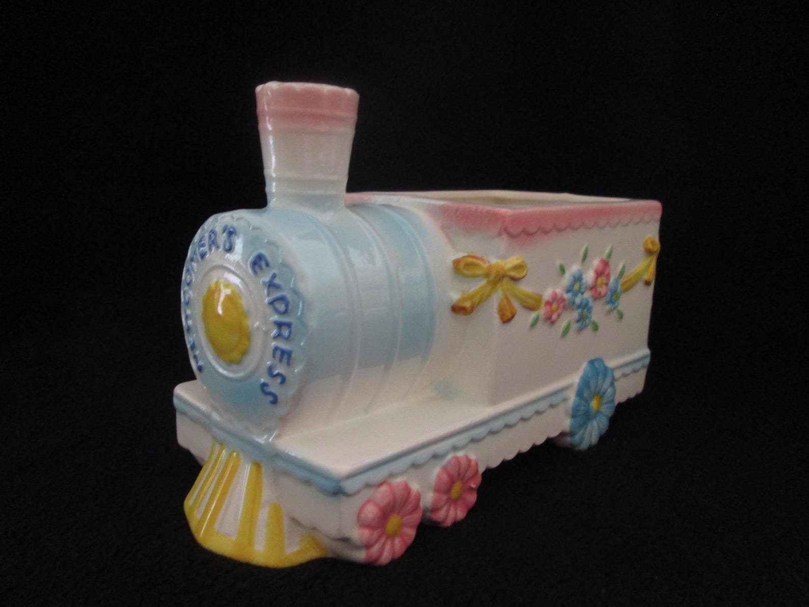 Vintage Napco Newcomer's Express Train Baby Planter Newborn Nursery ...