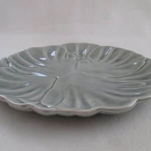 Vintage Cemar California Art Pottery Gray Lettuce Leaf Dinner Plate 627 ...