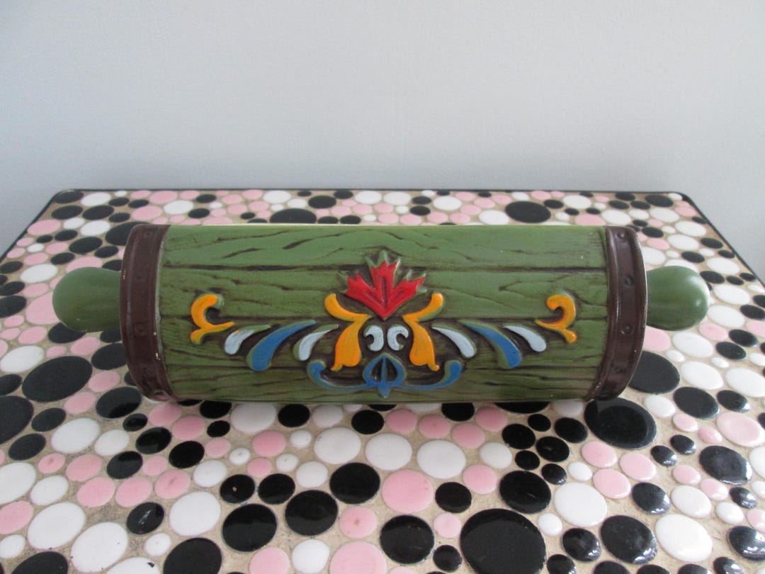 Vintage Inarco Rolling Pin Planter E 3332 Inarco Ceramic Planters Folk ...