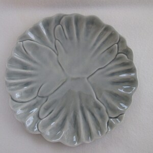 Vintage Cemar California Art Pottery Gray Lettuce Leaf Dinner Plate 627 ...