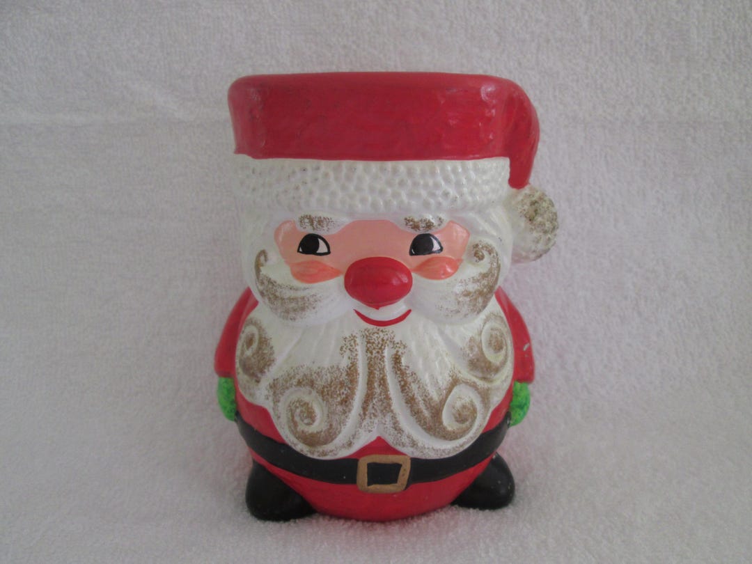 Vintage Santa Claus Planter Santa Claus Vase Santa Clause Holiday Decor ...