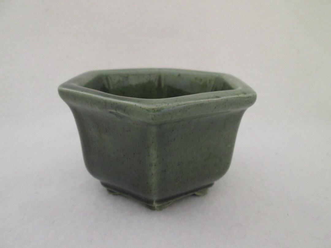 Vintage Haeger Pottery Green Hexagon Cactus Planter Haeger USA 4001 ...