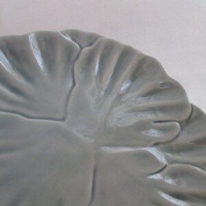 Vintage Cemar California Art Pottery Gray Lettuce Leaf Dinner Plate 627 ...