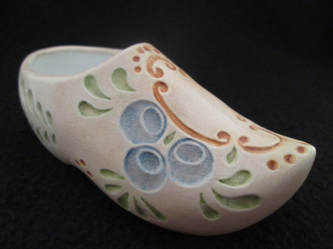 Vintage Ceramic Clog Planter: Dutch Shoe Folk Art Pottery - Etsy