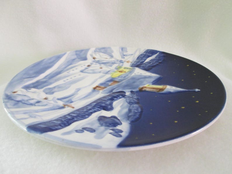 Vintage Deutschland Winter Scene Plate Starry Night Church - Etsy
