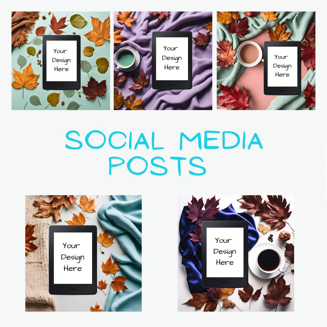 10 Fall Bookstagram Bundle Photo Templates, September Bookish Blog Post ...