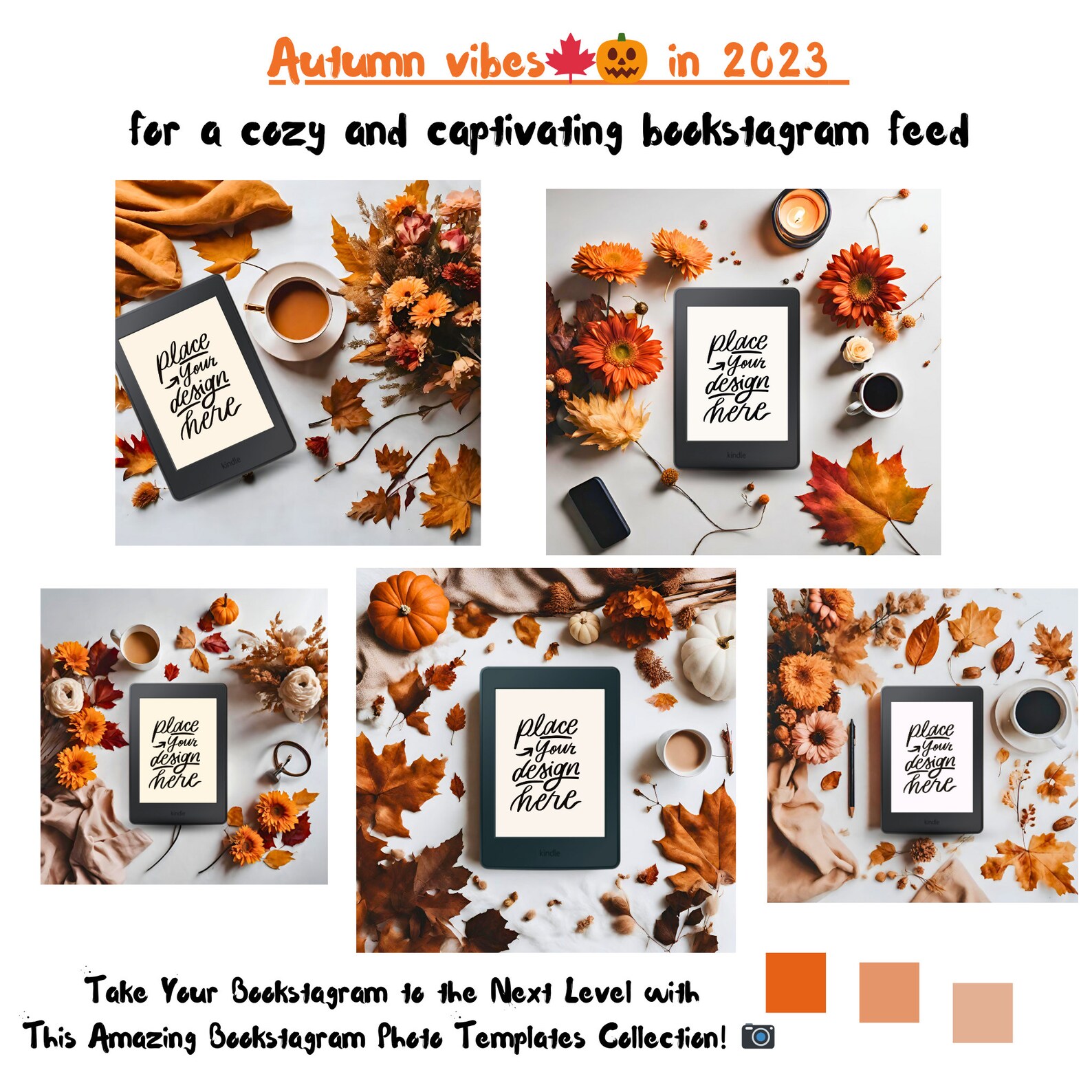Autumn Bookstagram Bundle Photos Templates, Instagram Facebook Blog ...