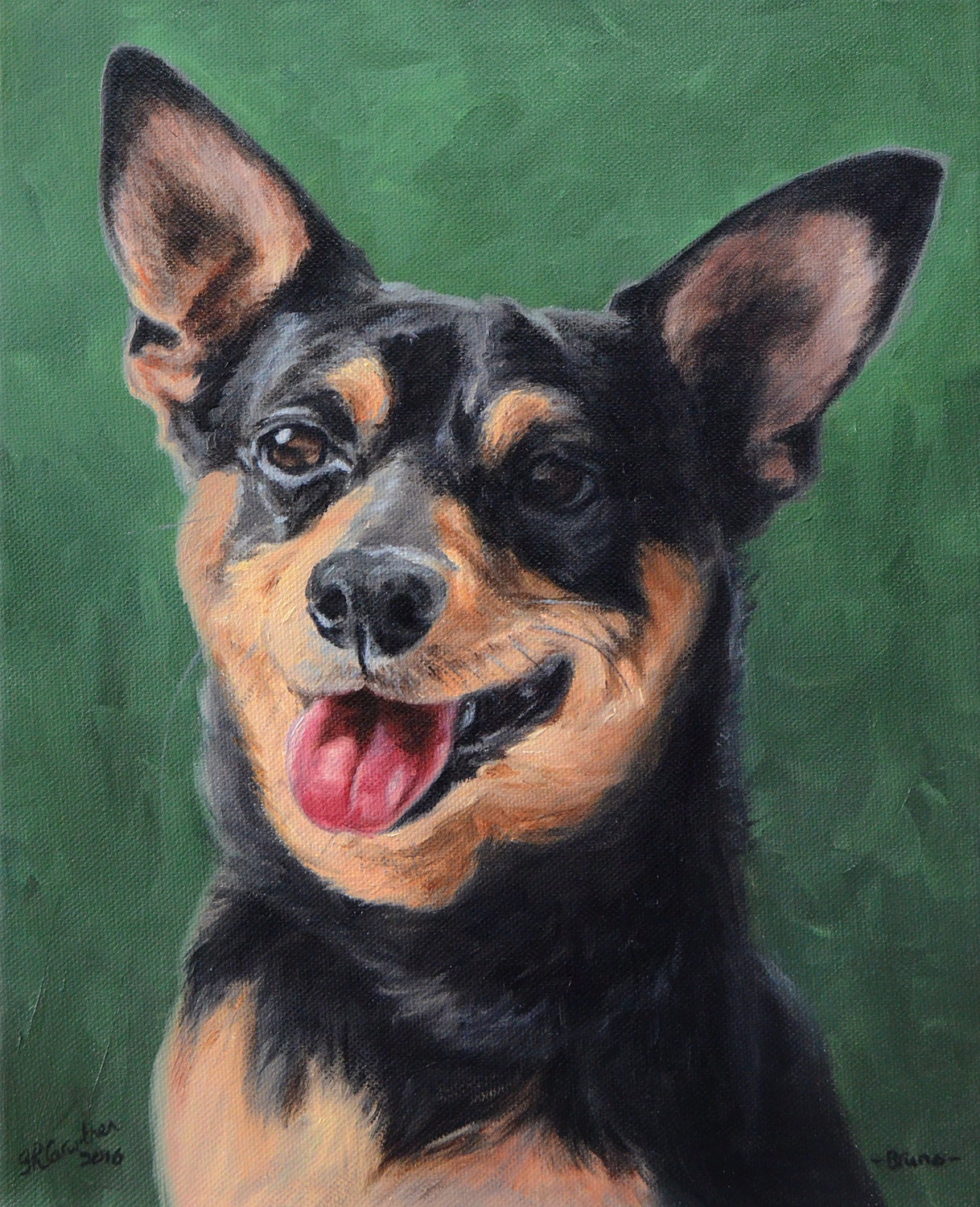 Custom pet portraits custom dog portrait oil painting on | Etsy