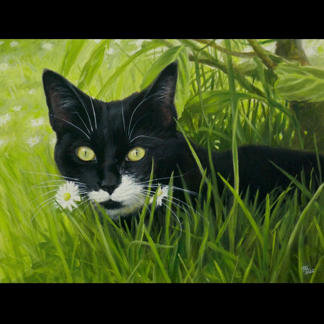 Cat Portrait Painting | Custom Cat Protrait | Cat | Cat Gift | Cat Art ...