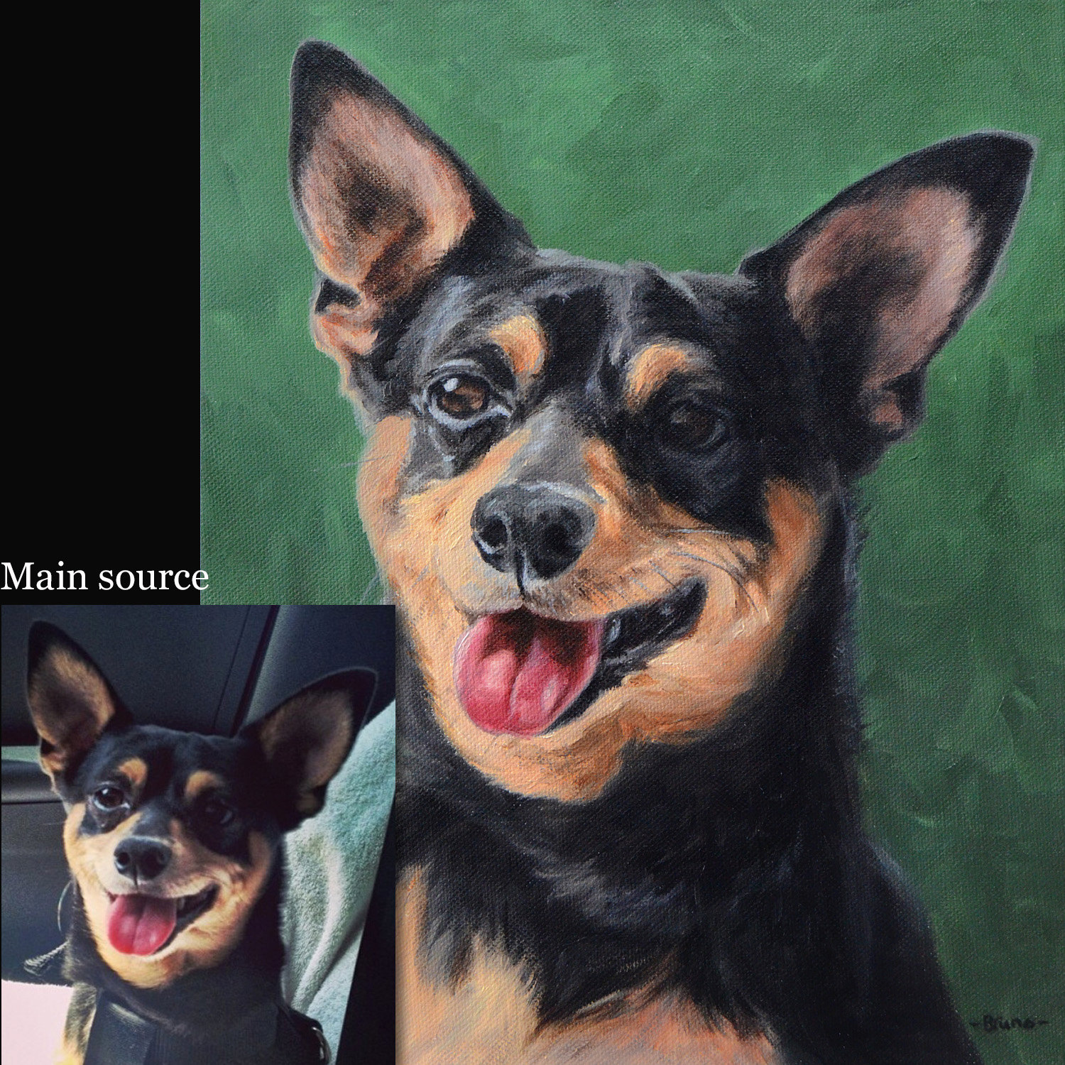 Custom pet portraits custom dog portrait oil painting on | Etsy
