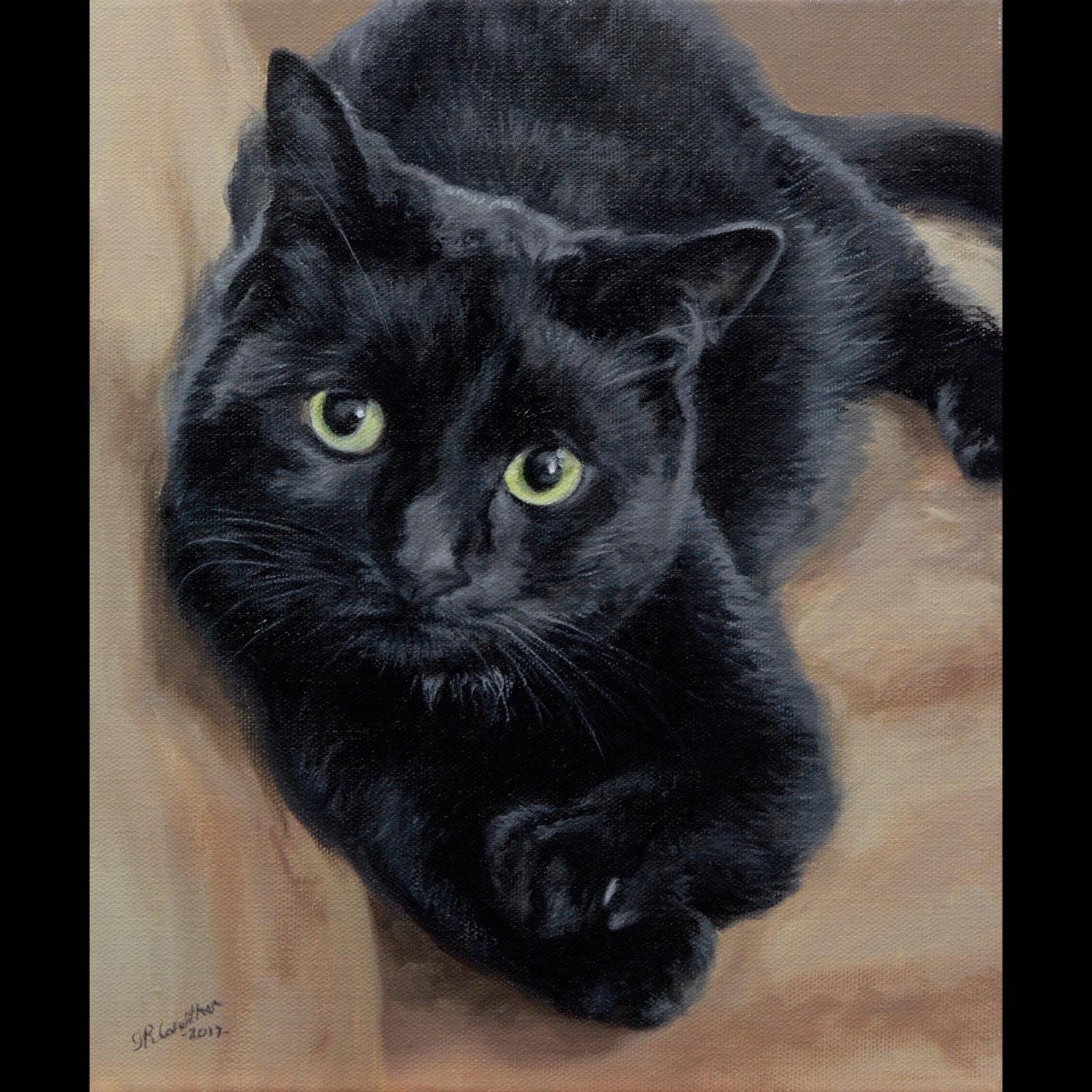 Custom cat portrait Pet portrait Cat painting oil painting | Etsy