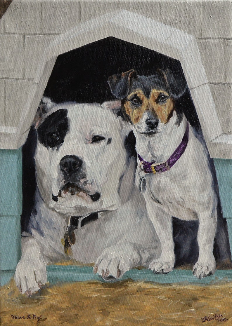 Custom Dog portrait Pet portrait Dog Painting Dog Art oil | Etsy